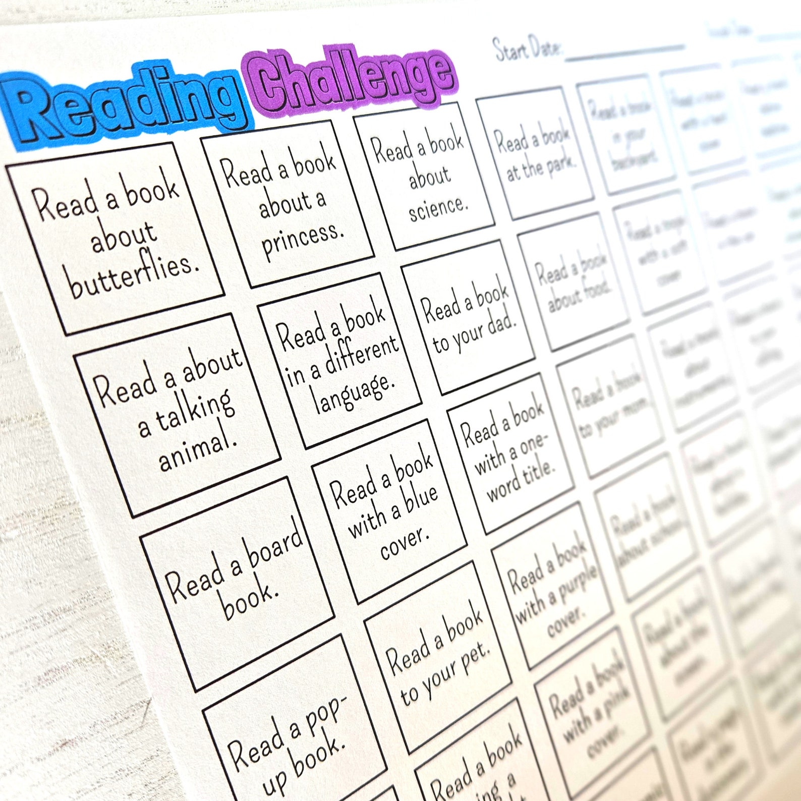 Printable Reading Challenge Kids Coloring Reading Tracker Fun Reading ...