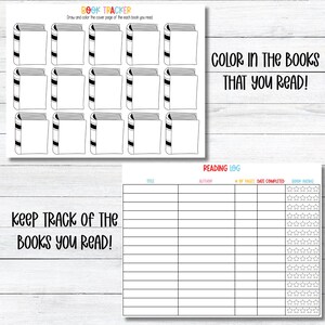 Printable Kids' Book Tracker, Homeschool Reading Log (PDF) - Etsy