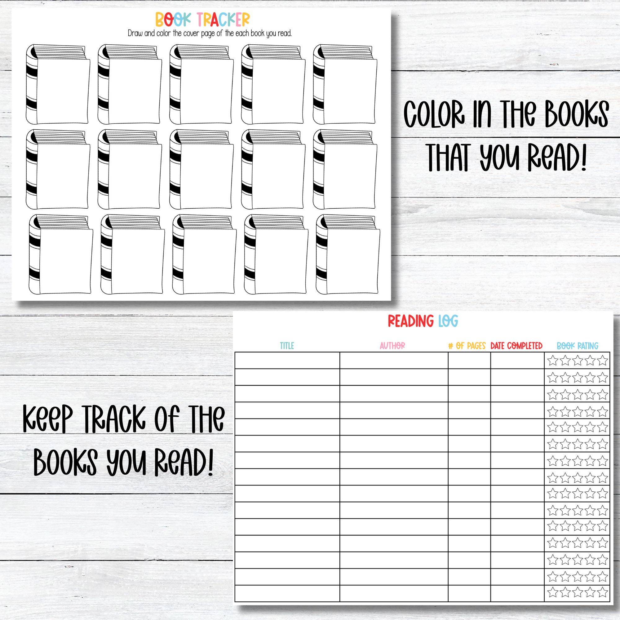Printable Kids' Book Tracker, Homeschool Reading Log (PDF) - Etsy