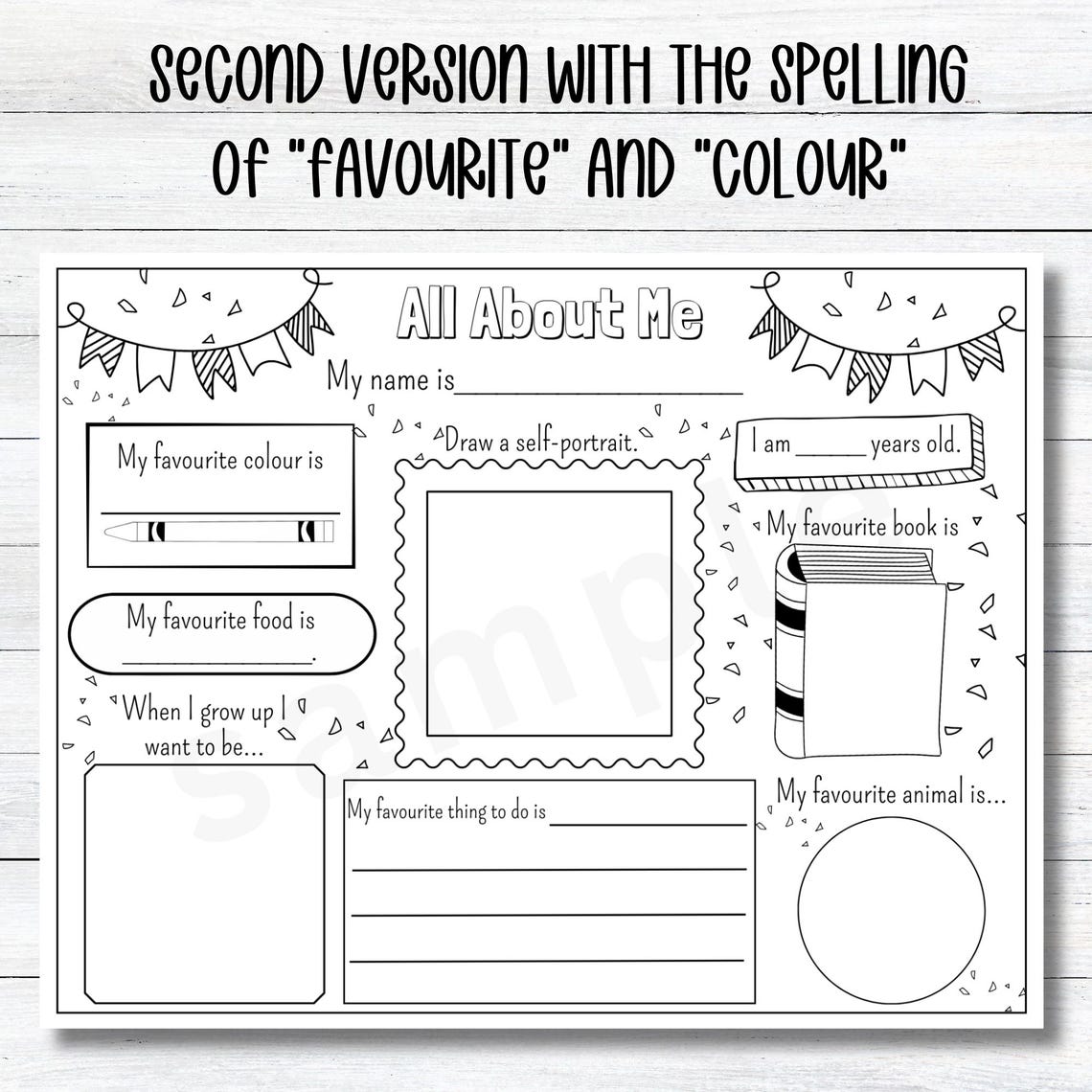All About Me Printable Homeschool Page About Me Kid Worksheet Coloring ...