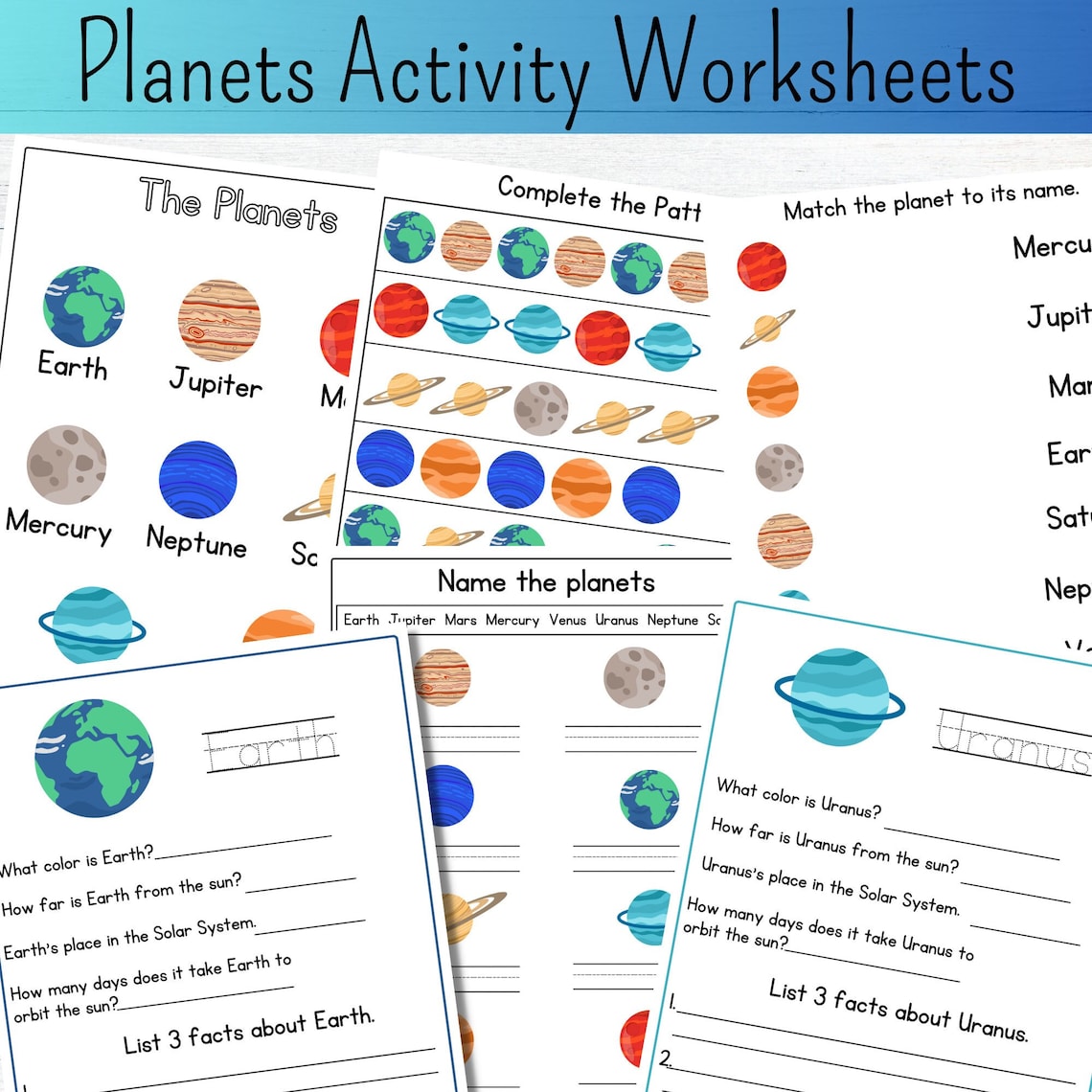Planet Worksheet Kindergarten Planet Activity Outer Space Printable ...