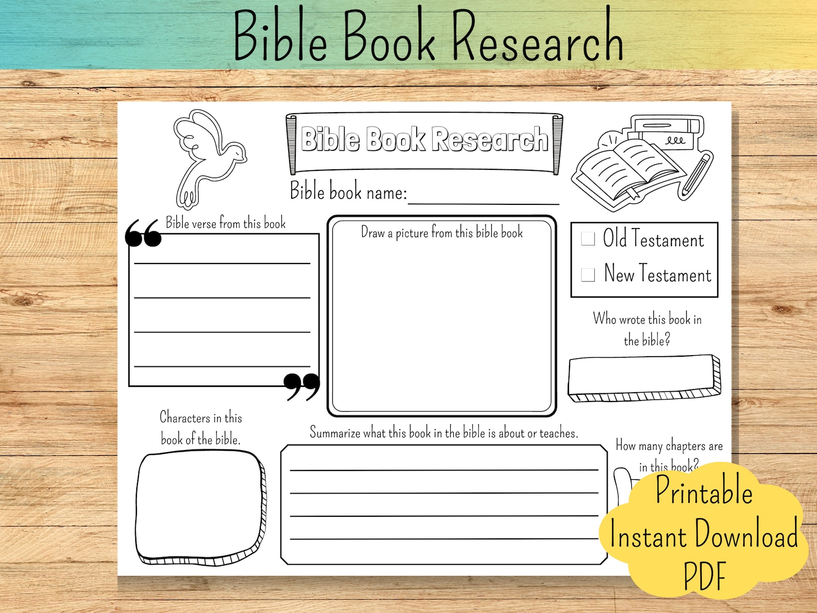 Bible Activity Kids Bible Book Worksheet Bible Devotional Kids Bible ...