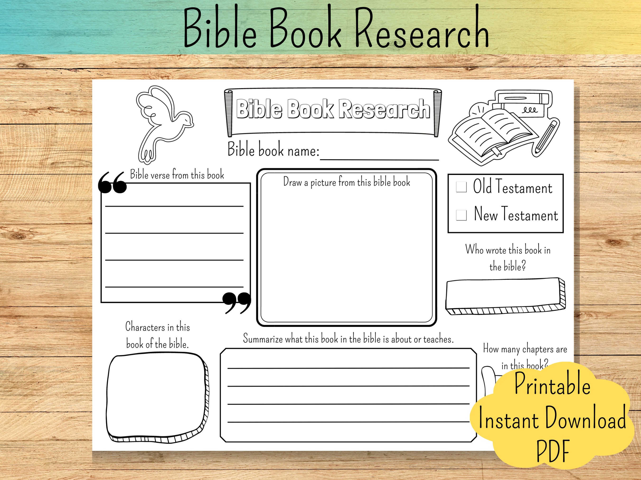 Bible Activity Kids Bible Book Worksheet Bible Devotional Kids Bible ...
