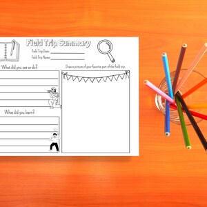Field Trip Log Field Trip Journal Homeschool Field Trip Writing Report ...