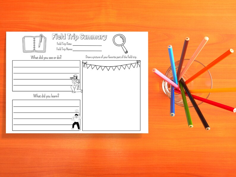 Field Trip Log Field Trip Journal Homeschool Field Trip Report Field ...