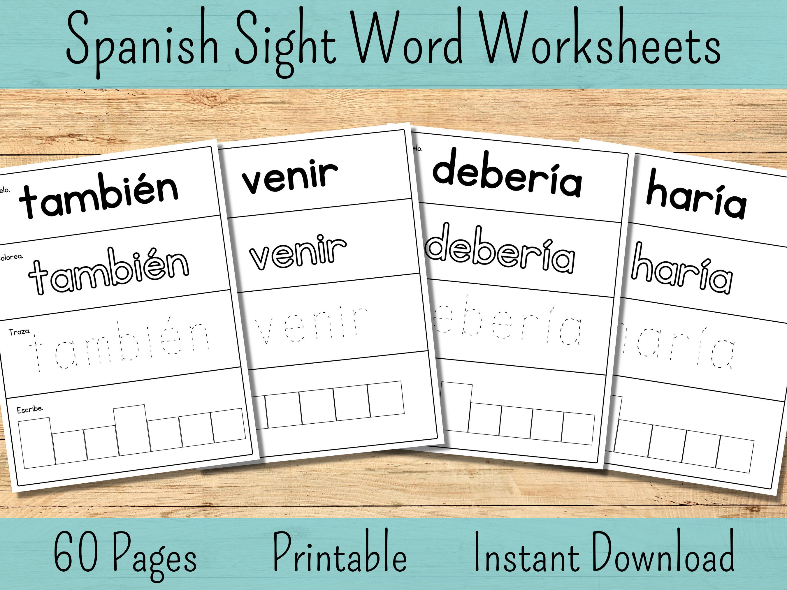Spanish Sight Words, Sight Word Worksheets, Printable Worksheets ...