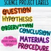 Science Fair Poster Labels, Scientific Method, Science Fair Project ...