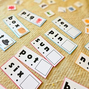 CVC Word Cards Short Vowel Activity Printable Homeschool Flashcards ...