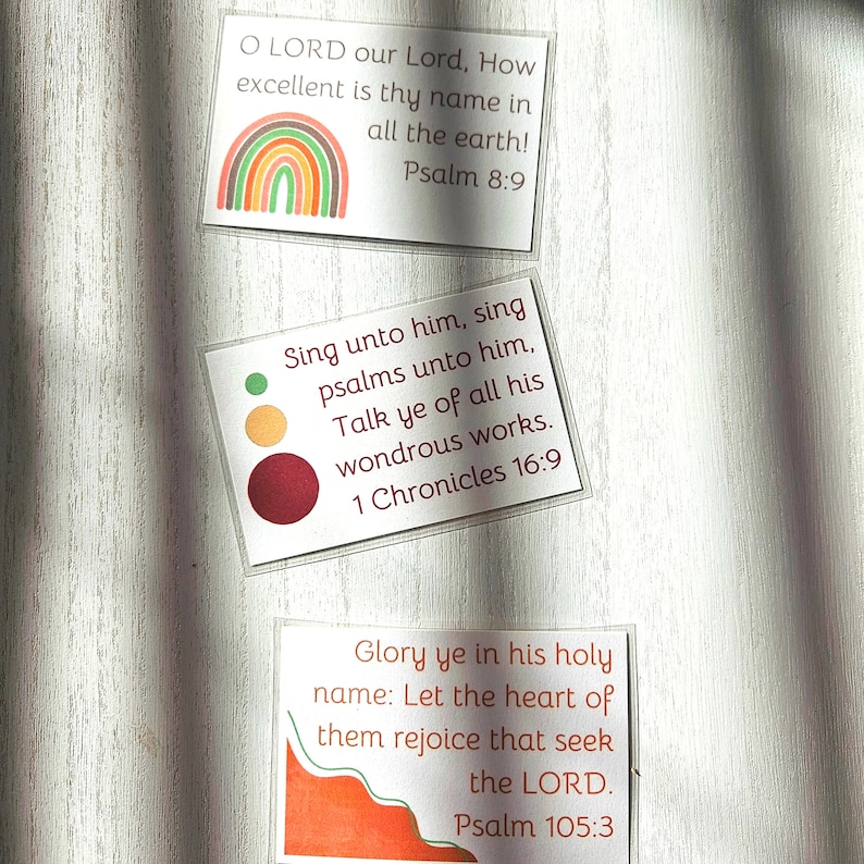 Scripture Cards King James Version Memory Verses Laminated Flashcards ...