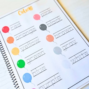 Morning Menu Homeschool Preschool Workbook Kindergarten Prep Watercolor ...