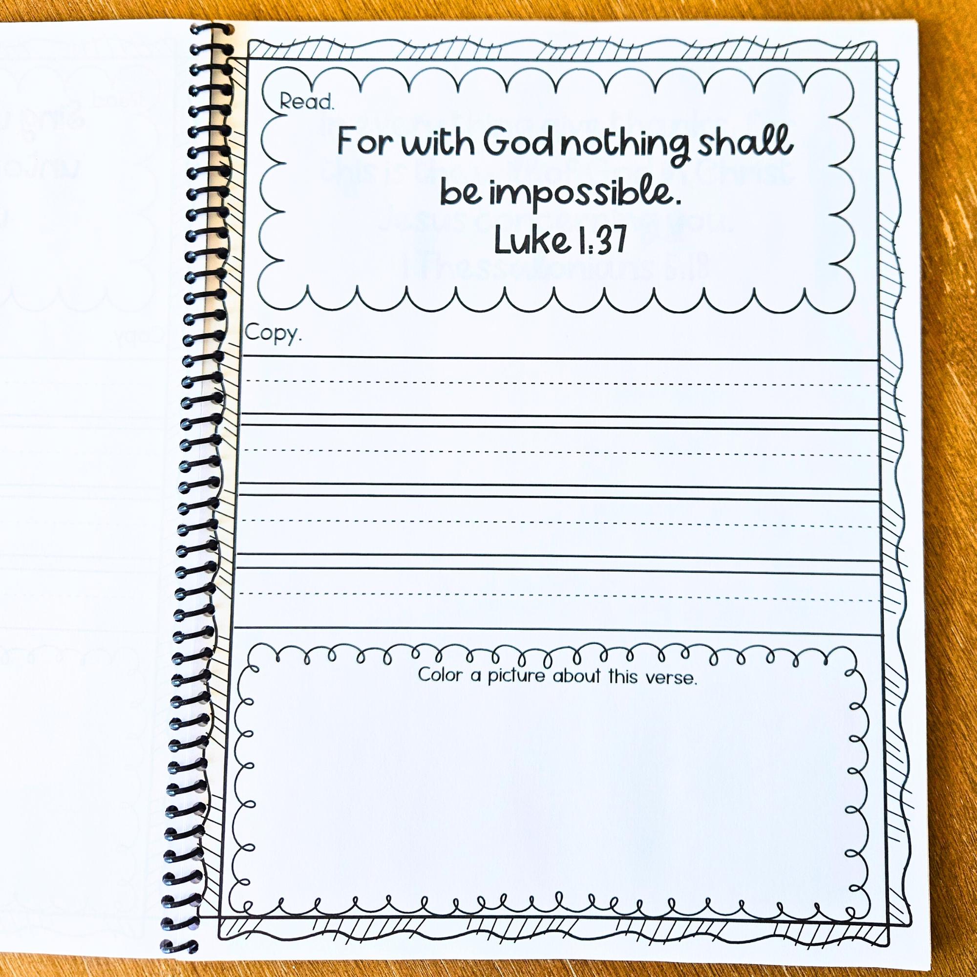 Bible Verse Copywork Journal KJV Scripture Workbook Kids Bible Study ...