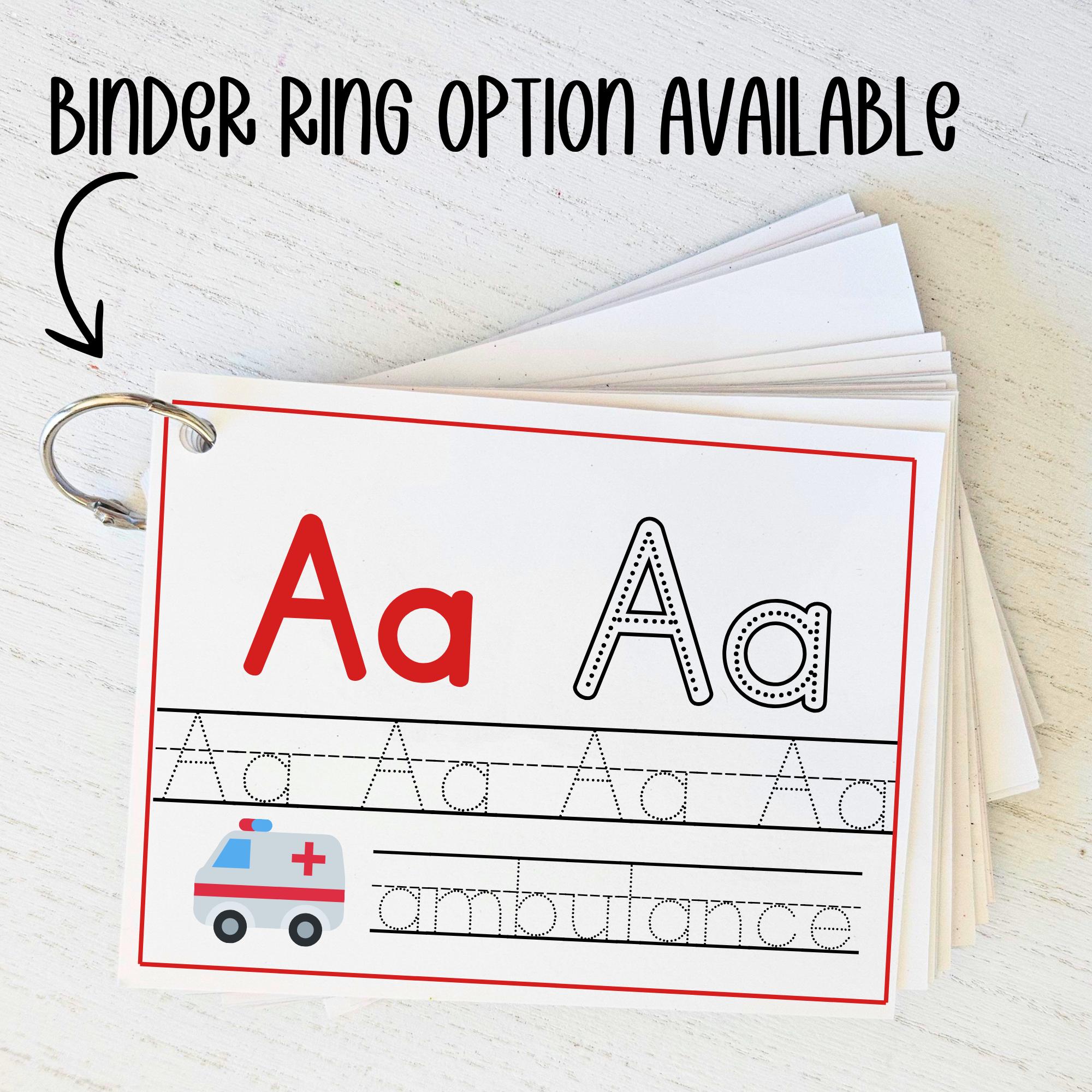 Alphabet Tracing Dry Erase Flashcards Alphabet Laminated Flashcards ...