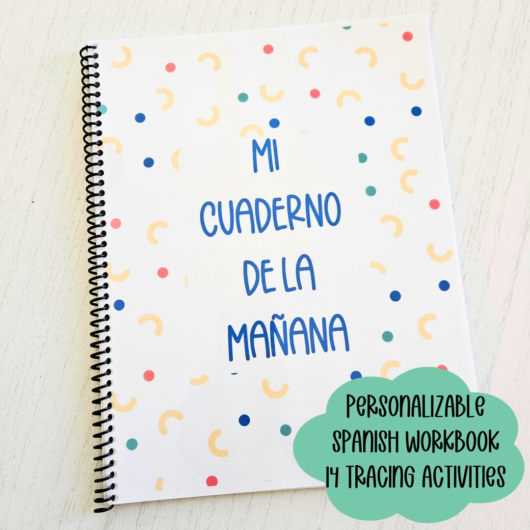 Personalized Spanish Tracing Workbook: Homeschool Learning Activity - Etsy
