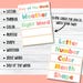 Preschool Focus Wall Printable Preschool Learning Flashcard Weekly ...