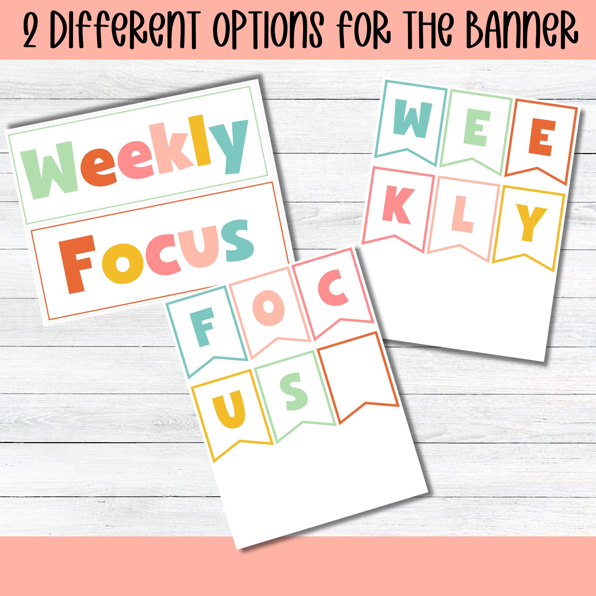 Preschool Focus Wall Printable Preschool Learning Flashcard Weekly ...