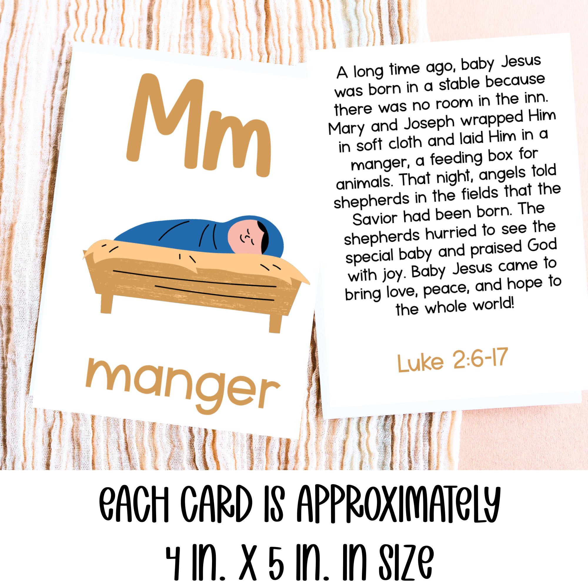 Bible Story Alphabet Flashcards, Sunday School Printable (PDF) - Etsy