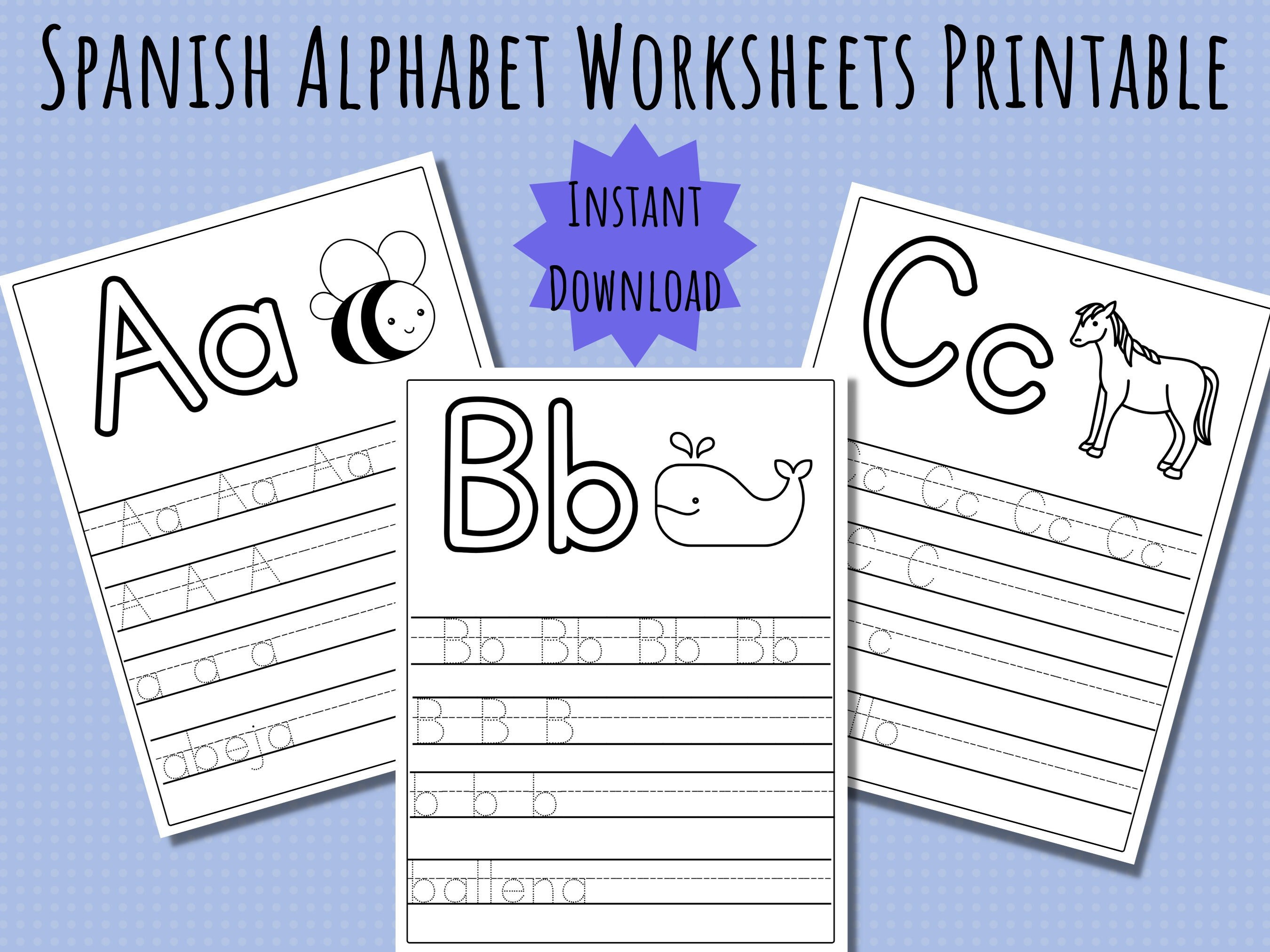 Spanish Alphabet Worksheets For Kids