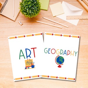 Homeschool Portfolio Printable Cover Sheets: High School Subject Dividers (PDF) - Etsy