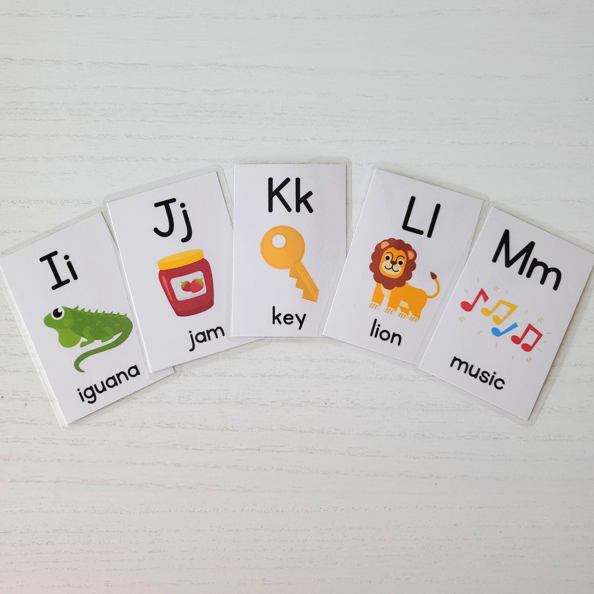 Alphabet Flashcards Preschool Laminated Flashcards Kids ABC Picture ...