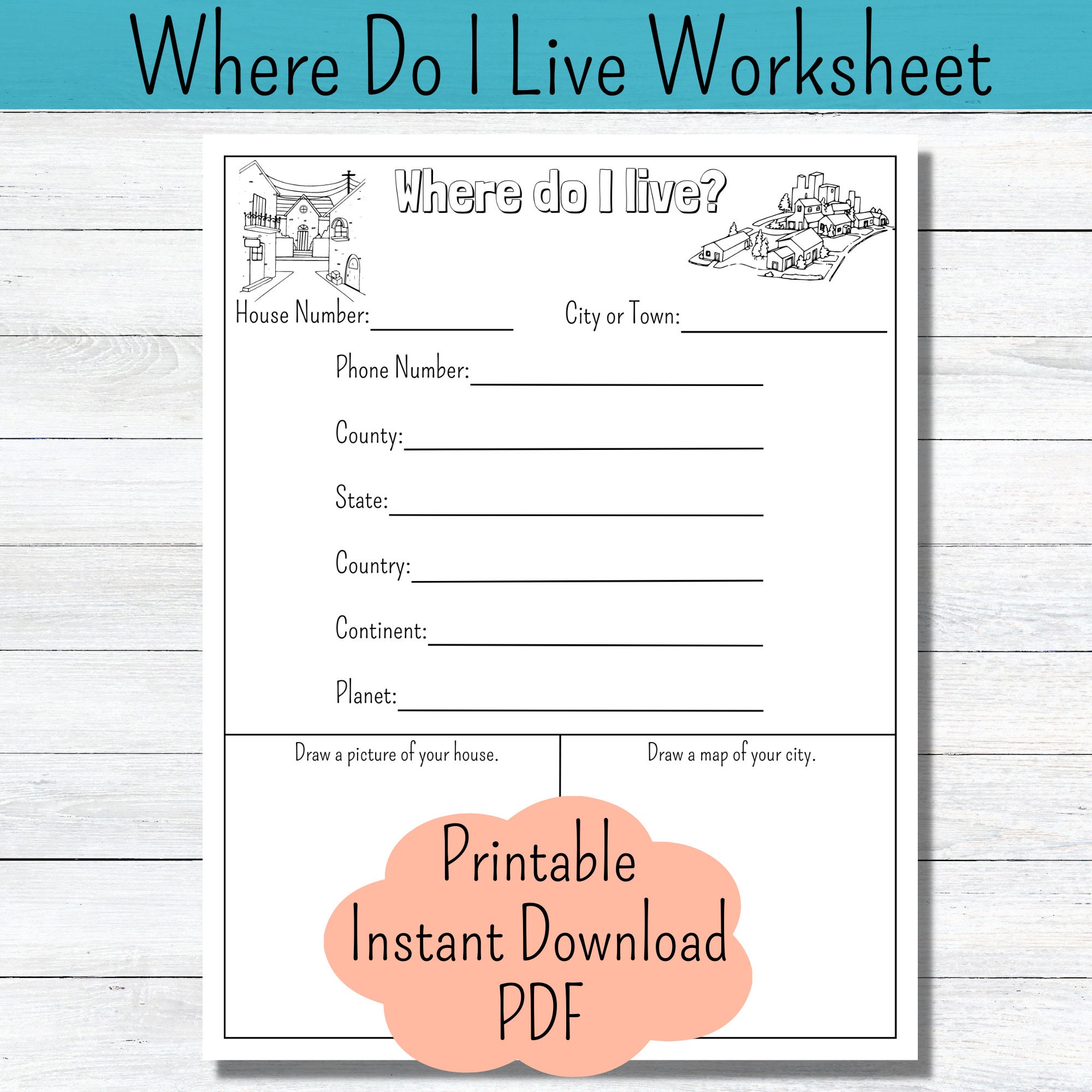 Life Skills Activity Social Studies Worksheet Where Do I Live Worksheet ...
