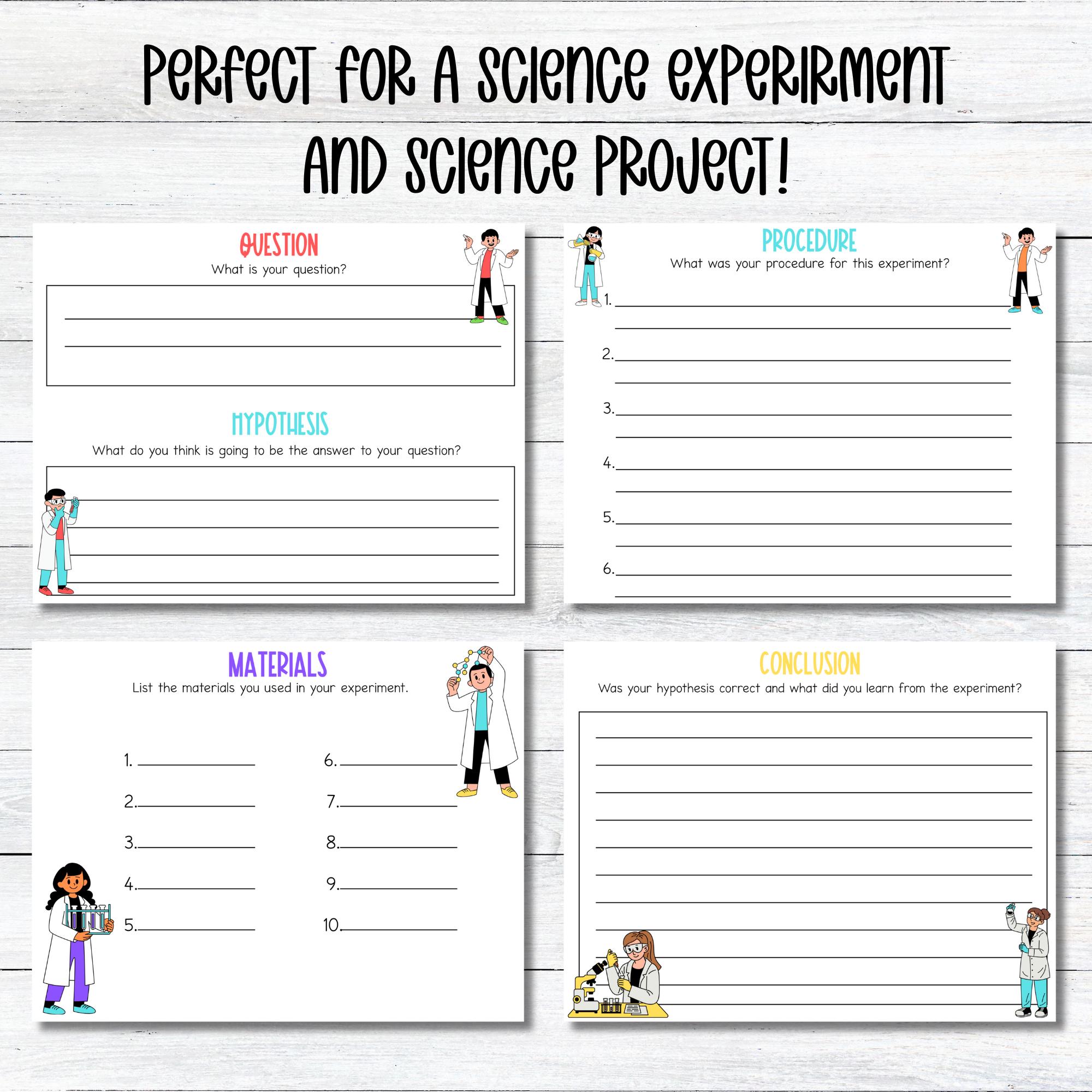Science Experiment Worksheet Printable Scientific Method Template ...