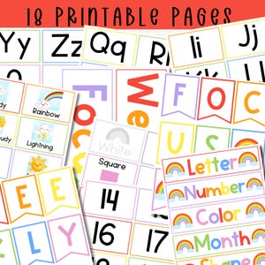 Preschool Weekly Focus Wall: Learning Board, Homeschool Kinder Prep ...