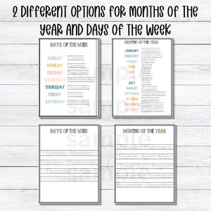 Printable Morning Menu Preschool Homeschool Kindergarten Morning ...