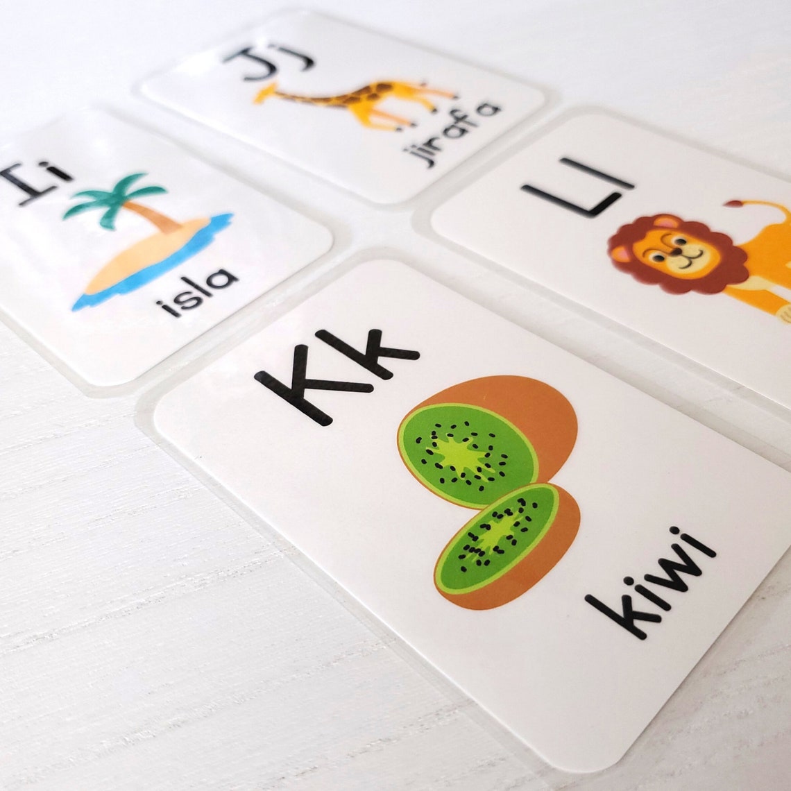 Spanish Alphabet Cards Spanish Letter Flashcards Alphabet - Etsy