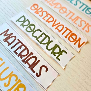 Printable Science Fair Project Labels Science Experiment Labels Science ...