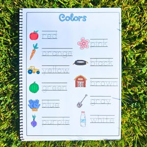 Morning Activity Workbook Dry-erase Morning Menu Kids Farm Theme ...