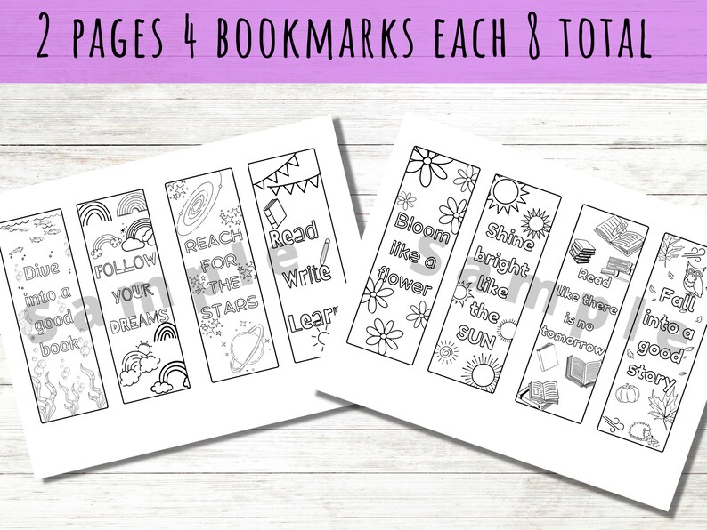Bookmark Kids Printable Bookmark Kids Coloring Bookmark Motivational ...