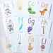 Large Alphabet Flashcards Preschool Alphabet Laminated Flashcard ABC ...