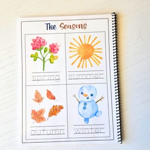 Morning Menu Homeschool Preschool Workbook Kindergarten Prep Watercolor ...