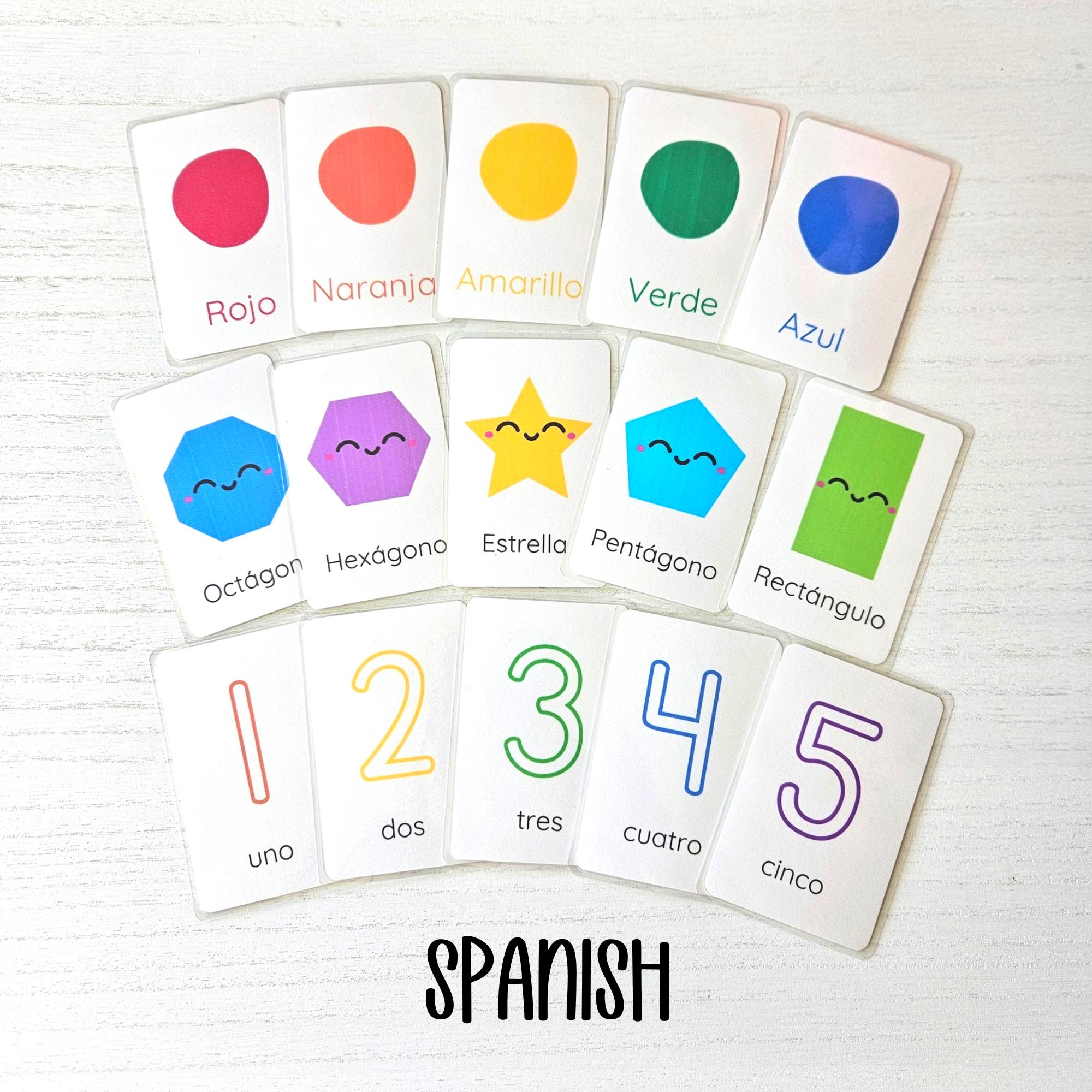 Preschool Flashcards Laminated Toddler Flashcards Shapes Colors Numbers ...