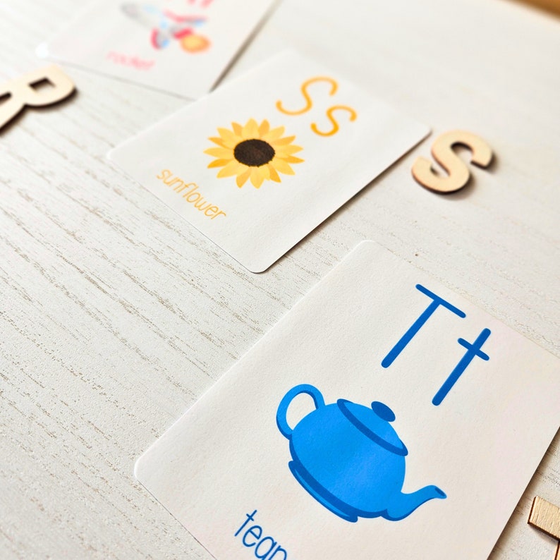 Large Alphabet Flashcards Preschool Alphabet Laminated Flashcard ABC ...