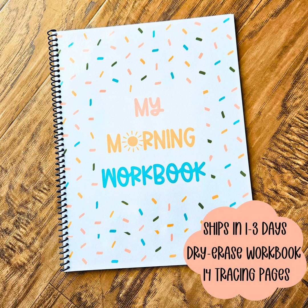 Morning Workbook Preschool Homeschool Morning Menu Workbook Laminated ...