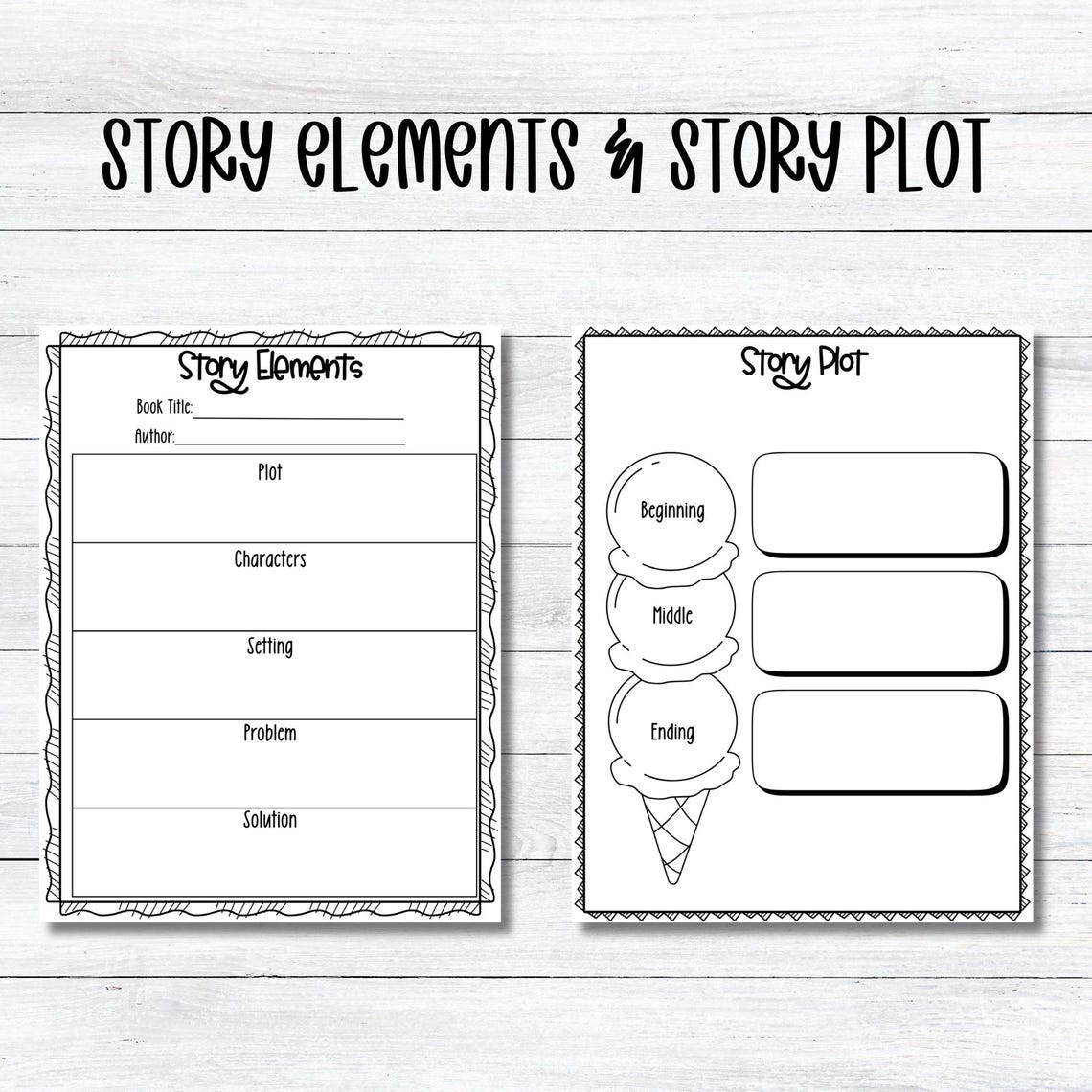 Story Element Graphic Organizer: Homeschool Book Report (PDF Download ...