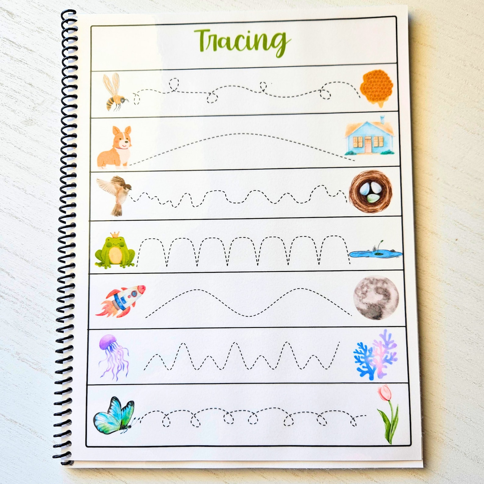 Morning Menu Homeschool Preschool Workbook Kindergarten Prep Watercolor ...