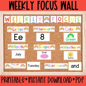 Circle Time Weekly Focus Wall Preschool Learning Board Kinder Prep ...