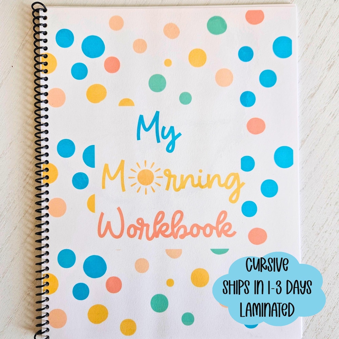 Cursive Dry Erase Morning Workbook Homeschool Morning Menu Cursive Name ...