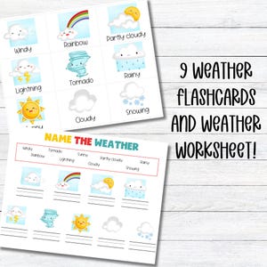 Kids Weather Tracker Printable Weather Worksheet Science Weekly Weather ...