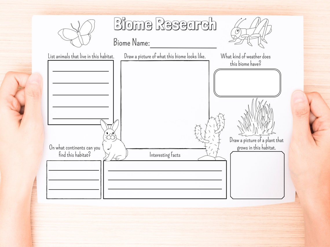 Science Worksheet Kids Research Report Ecosystem Report Homeschool ...