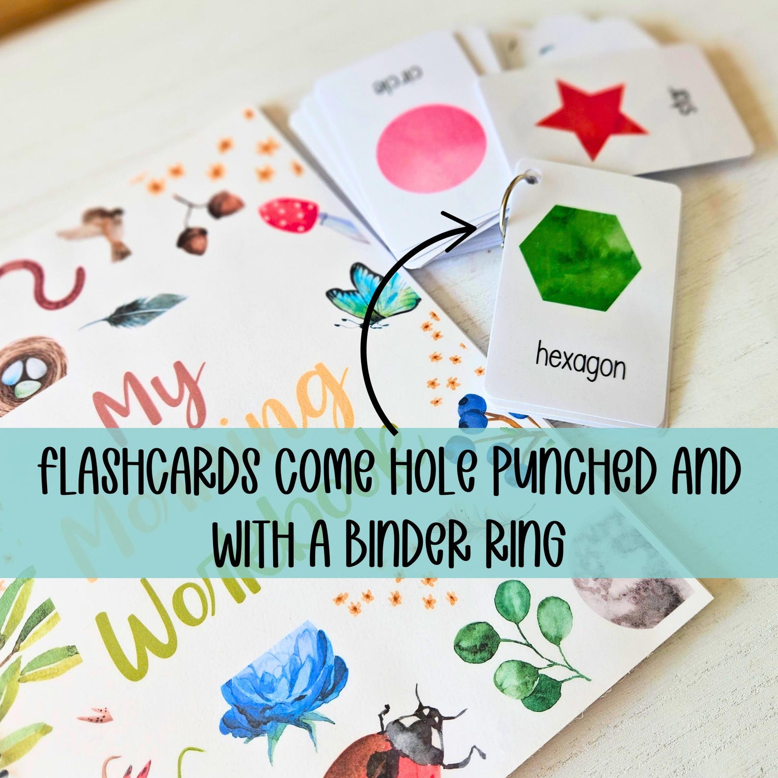 Personalized Kindergarten Morning Basket: Tracing Workbook & Flashcards ...