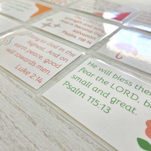 Scripture Cards King James Version Memory Verses Laminated Flashcards ...