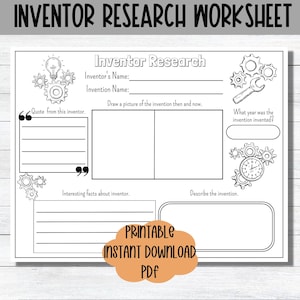 History Project Research Template Social Studies Invention Research ...