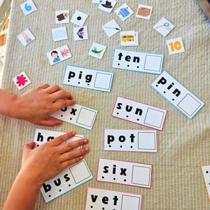 CVC Word Cards Short Vowel Activity Printable Homeschool Flashcards ...