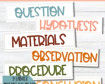 Science Fair Project Label Scientific Method Printable Science ...