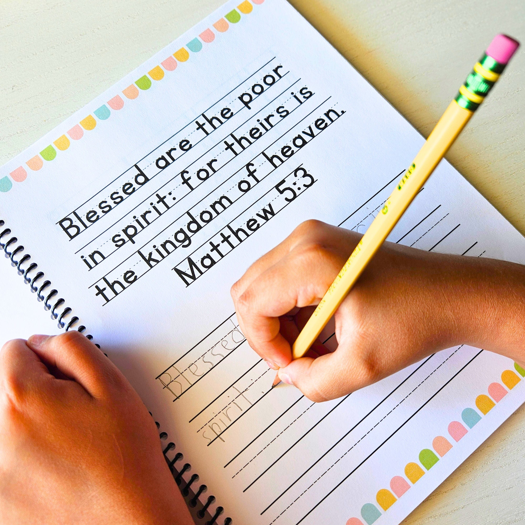 Kids KJV Bible Verse Copywork Workbook: Scripture Tracing Activity - Etsy