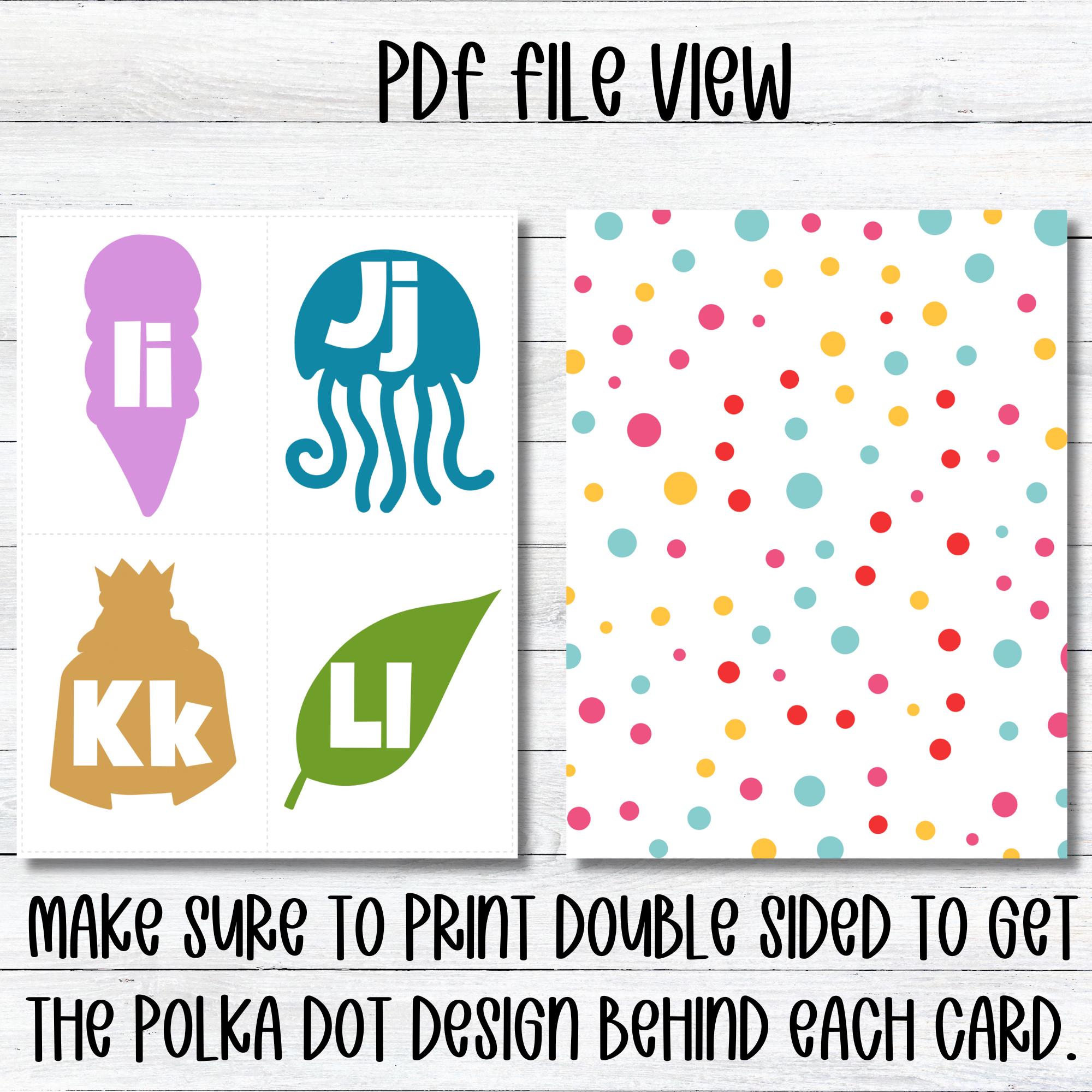 Large Alphabet Flashcards: Homeschool Preschool ABC Cards (digital ...