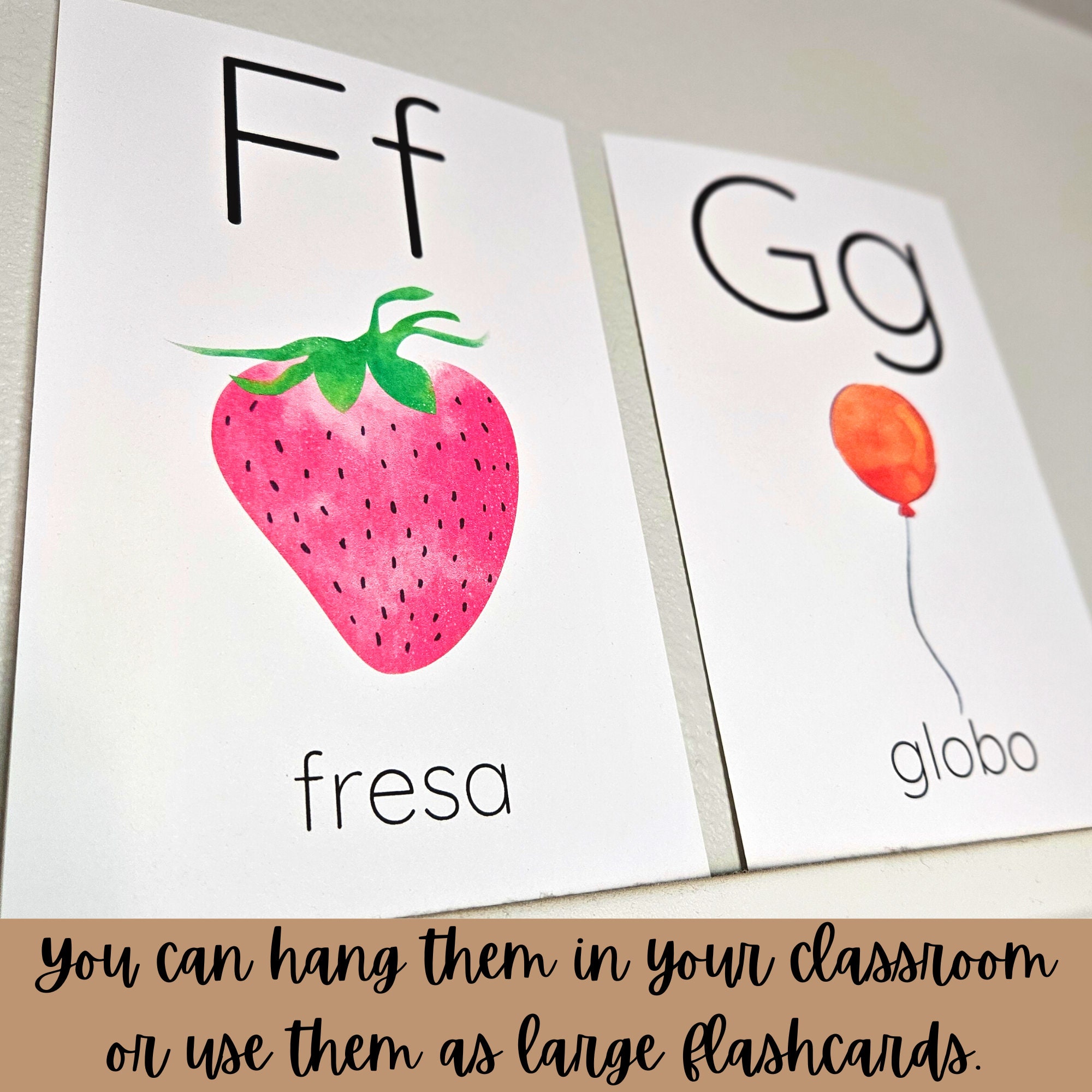 Spanish Alphabet Cards Kids Printable Educational Resources ABC Spanish ...